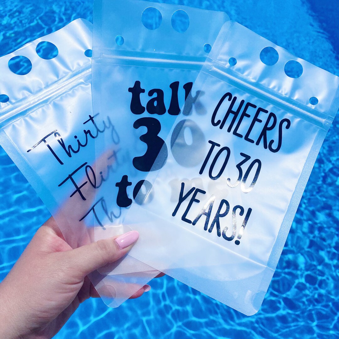 Birthday Pouches 30th Birthday Drink Pouches Juice Pouches Party ...