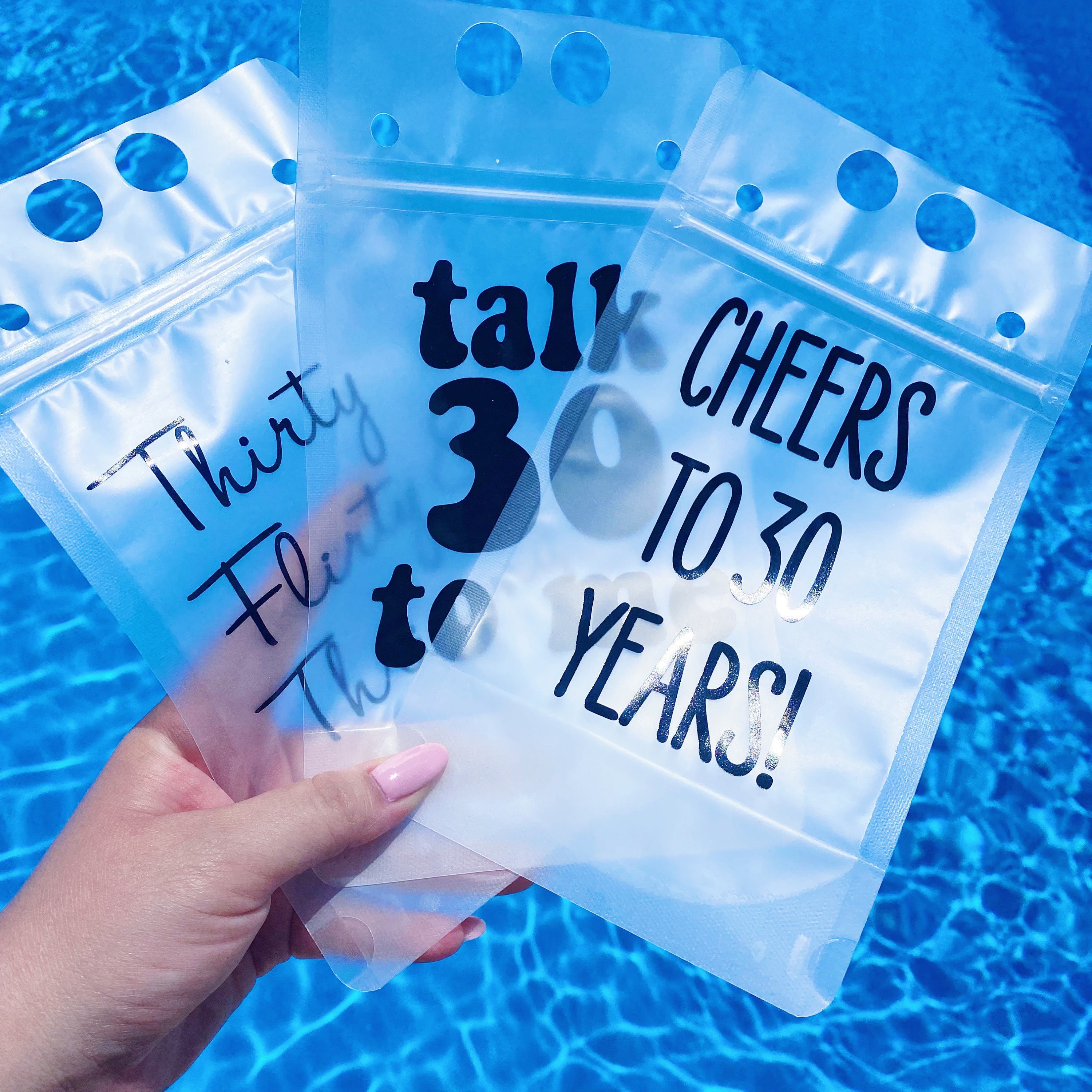 Birthday Pouches 30th Birthday Drink Pouches Juice Pouches Party ...