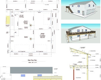 Garage Construction Plan - Etsy