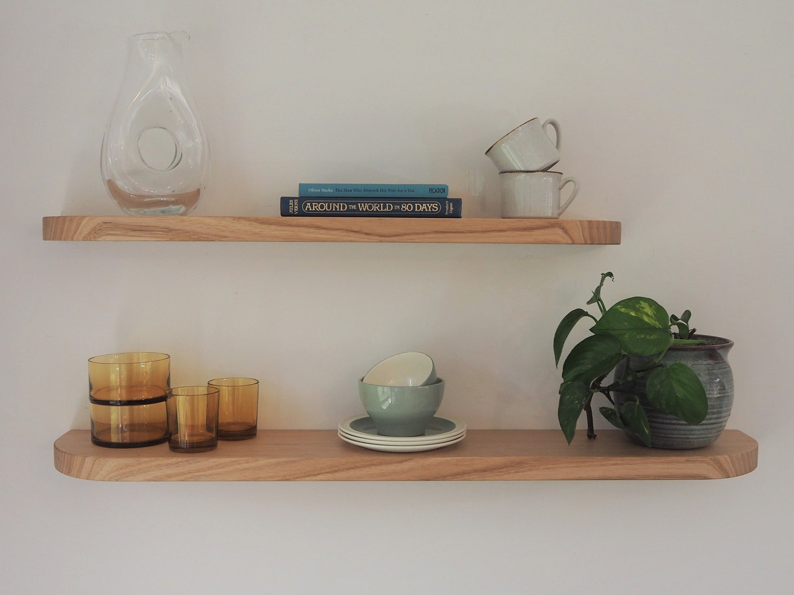 Floating Curved Wall Shelf Australian Hardwood Shelving - Etsy Australia