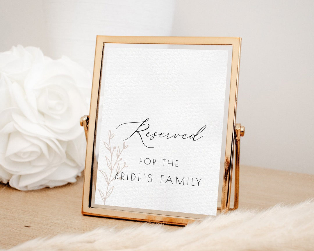 Bohemian Reserved Sign Template, Reserved Table Sign Printable Set ...