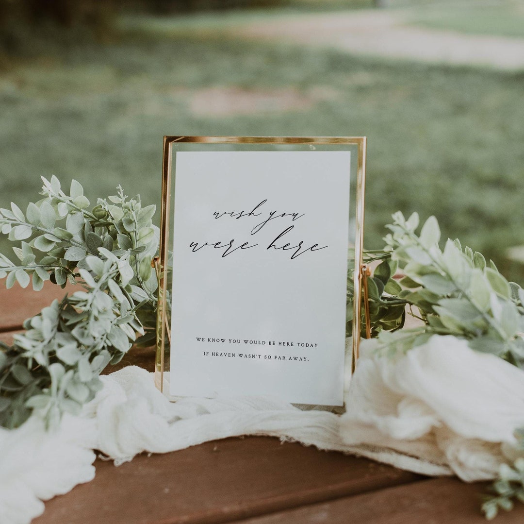 In Loving Memory Sign Template, Wish You Were Here Sign, in Memory ...