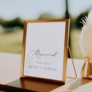 Bohemian Reserved Sign Template, Reserved Table Sign Printable Set ...