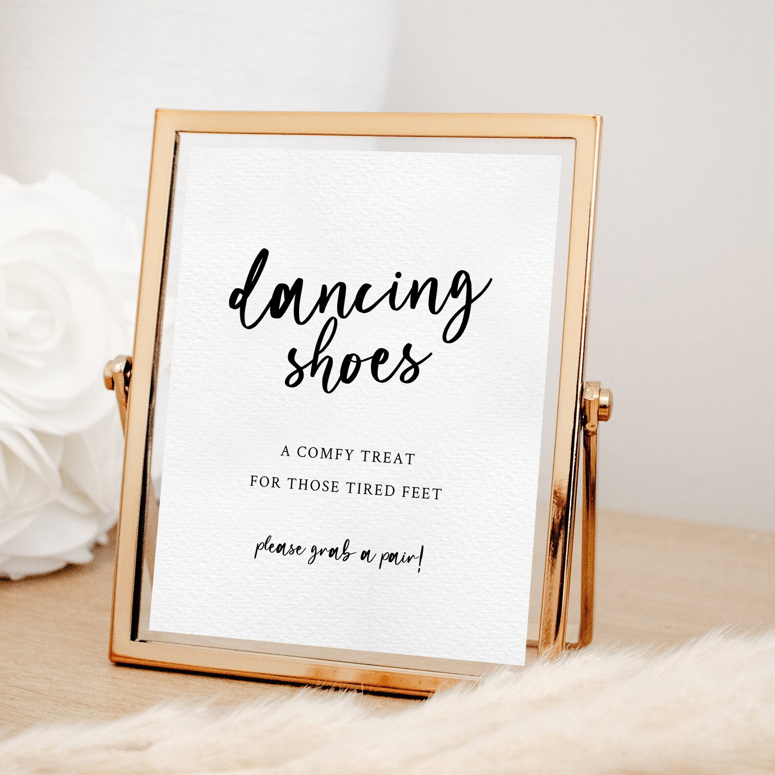 Dancing Shoes Wedding Sign Printable, Wedding Sign Template, Dancing ...