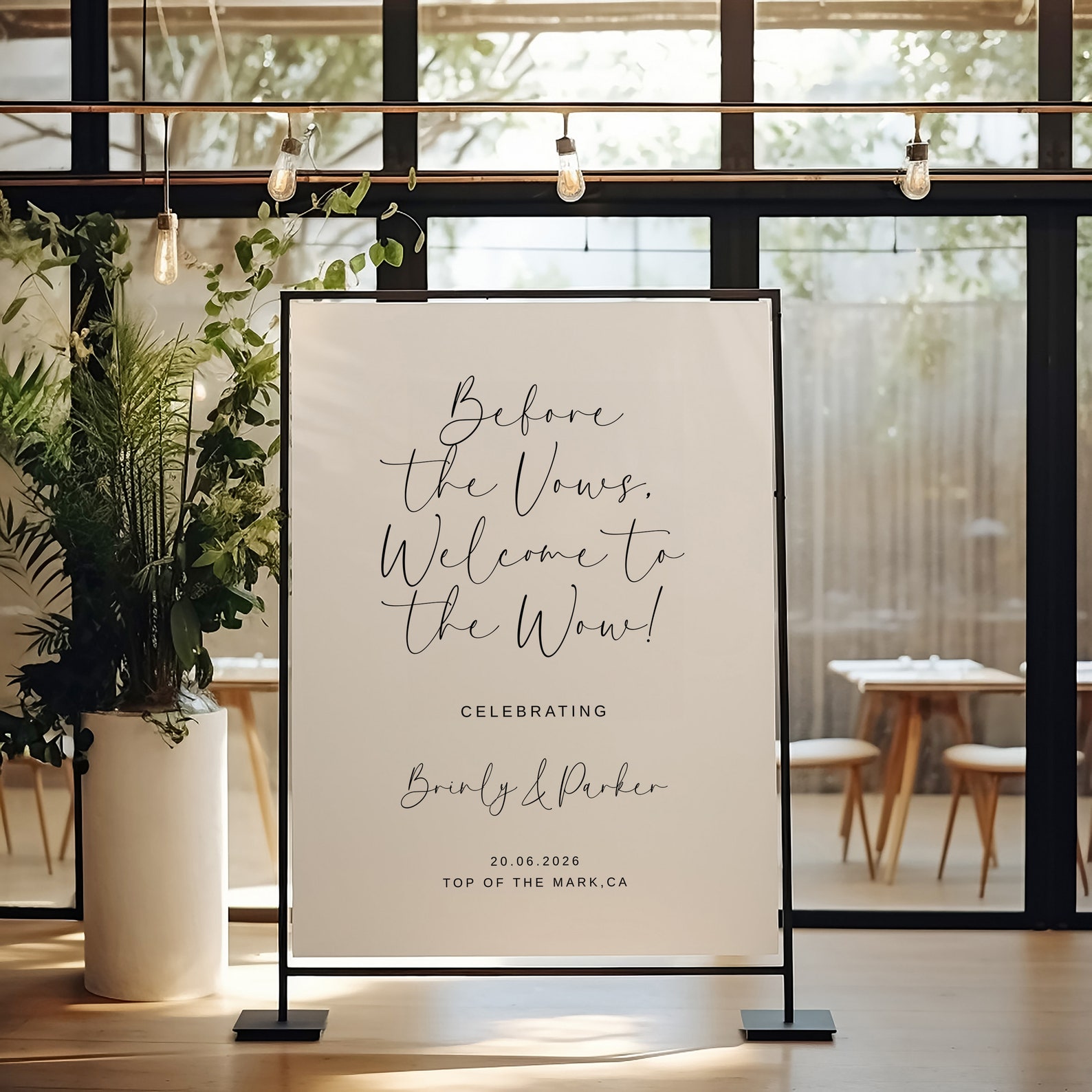 Modern Rehearsal Dinner Sign Template, the Night Before Sign, Elegant ...