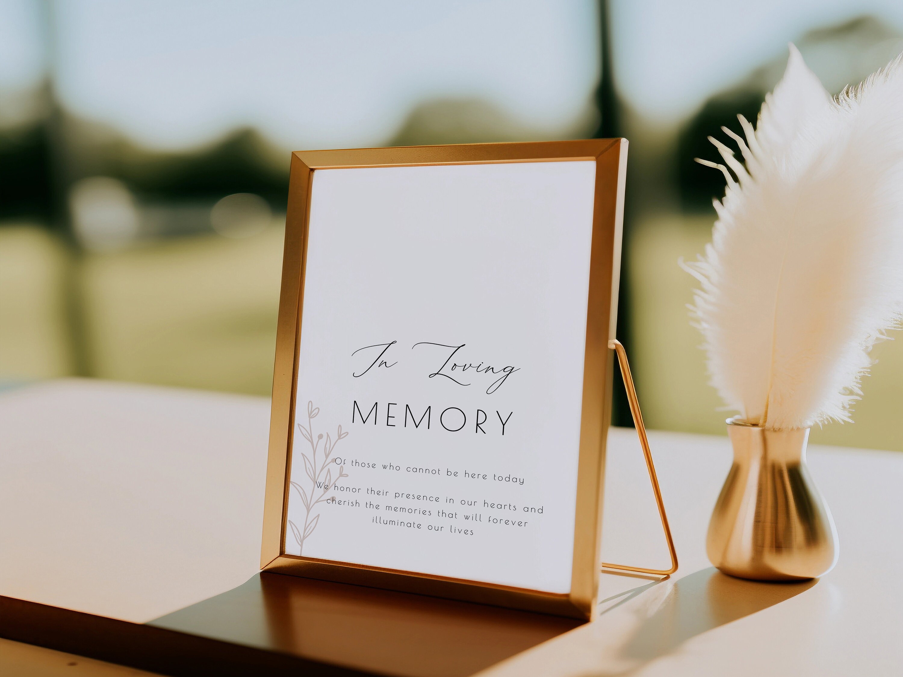 Memory Heaven Sign Template, in Memory Tribute Sign, Wedding ...