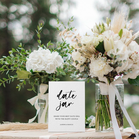 Editable Minimalist Wedding Date Night Sign Template - Etsy