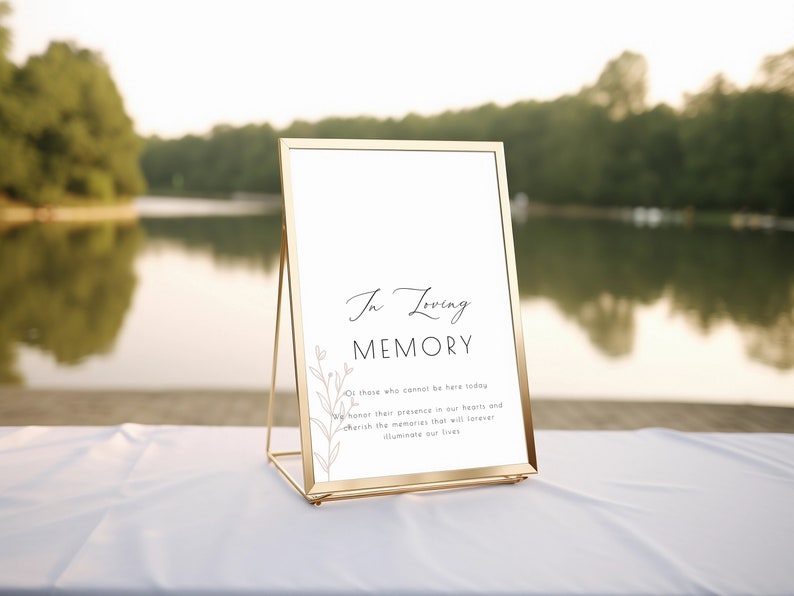 Memory Heaven Sign Template, in Memory Tribute Sign, Wedding ...