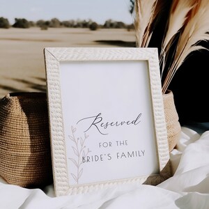 Bohemian Reserved Sign Template, Reserved Table Sign Printable Set ...