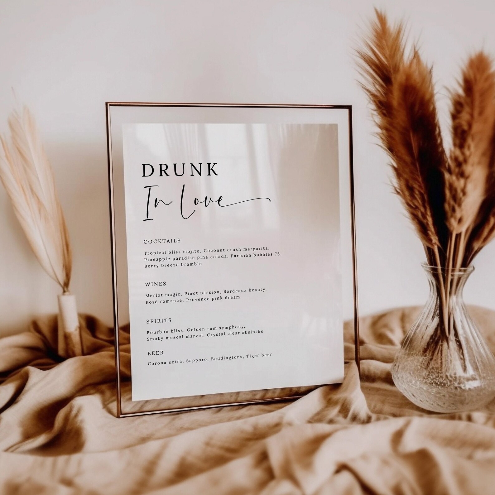 Drunk in Love Bar Sign, Drunk in Love Sign, Signature Drinks Sign ...