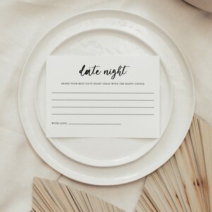 Editable Minimalist Wedding Date Night Sign Template, Printable Date ...