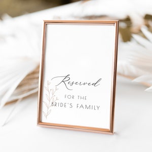 Bohemian Reserved Sign Template, Reserved Table Sign Printable Set ...