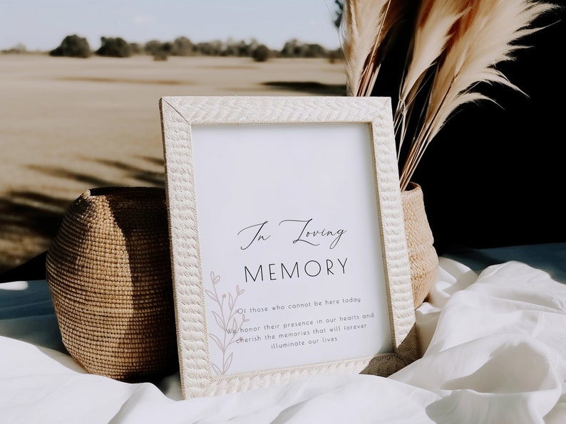 Memory Heaven Sign Template, in Memory Tribute Sign, Wedding ...