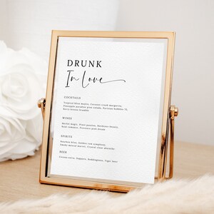 Drunk in Love Bar Sign, Drunk in Love Sign, Signature Drinks Sign ...