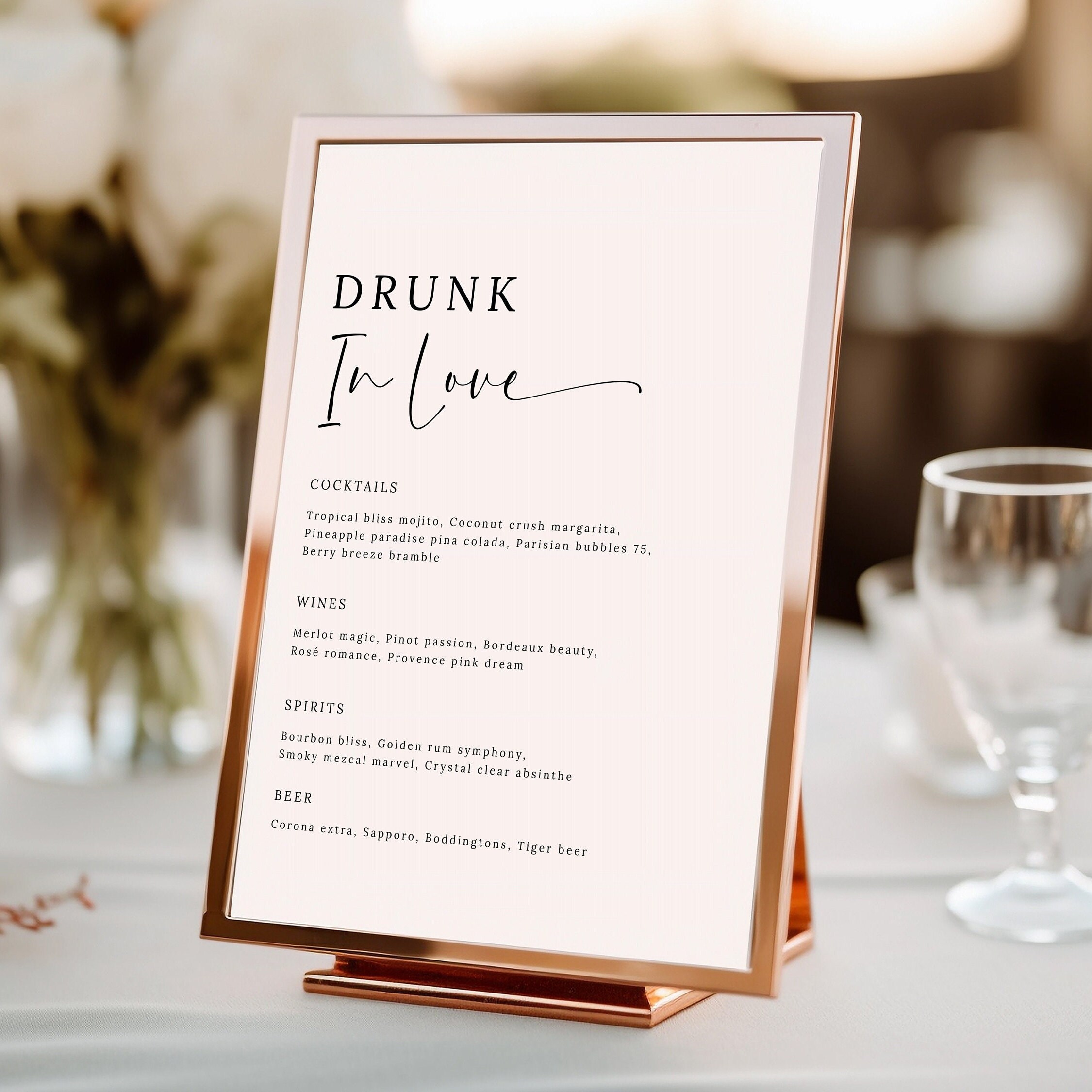 Drunk in Love Bar Sign, Drunk in Love Sign, Signature Drinks Sign ...