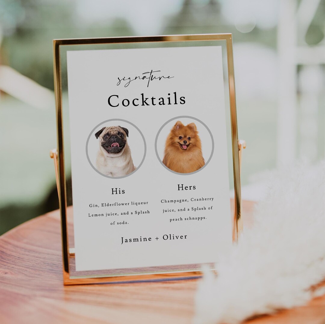 Minimal Pet Bar Sign Template, Modern Dog Bar Sign, Pets Bar Sign ...