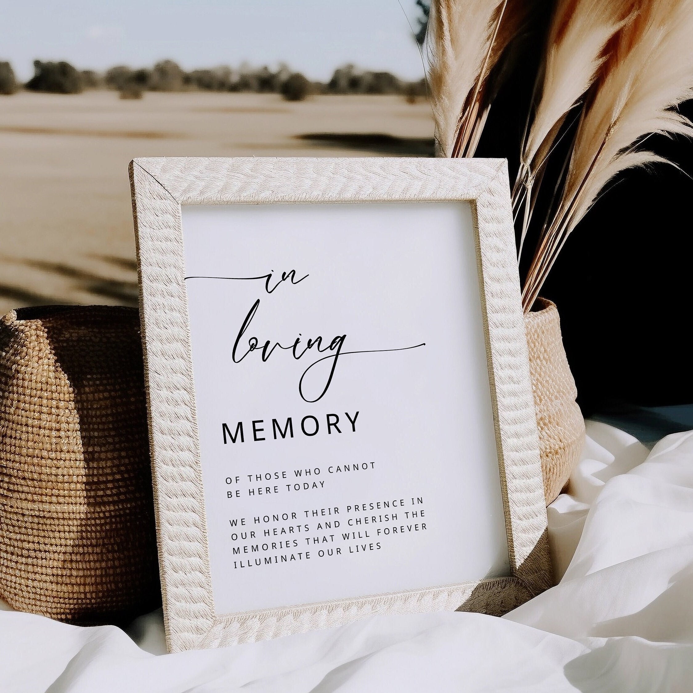 In Loving Memory Sign Template, Printable in Memory Sign for Wedding ...