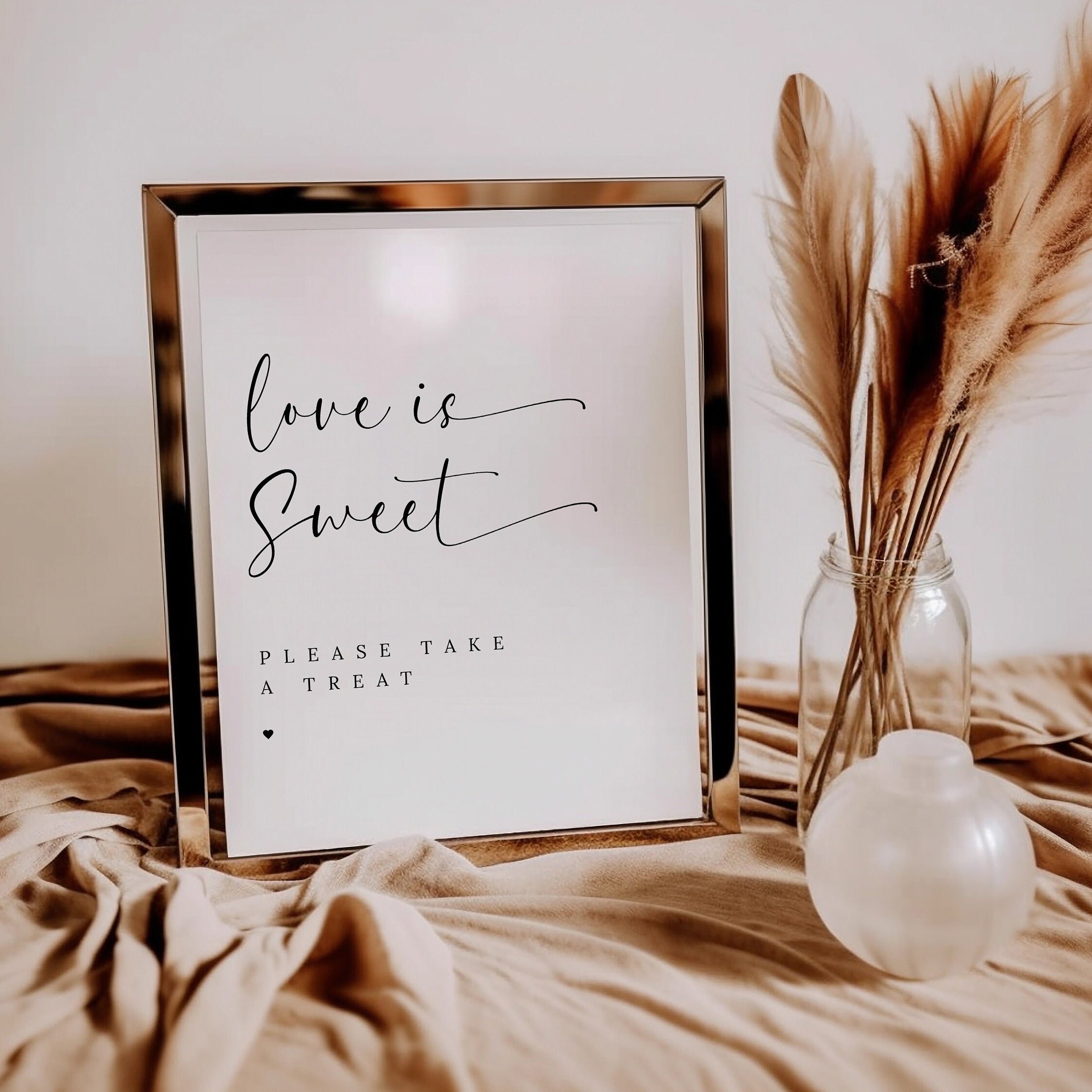 Wedding Love is Sweet Sign Template Download, Please Take A Treat Sign ...