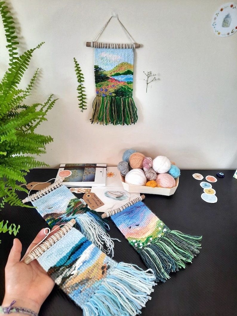 Mini Small Woven Wall Hanging Weave Weaving Tapestry - Etsy UK