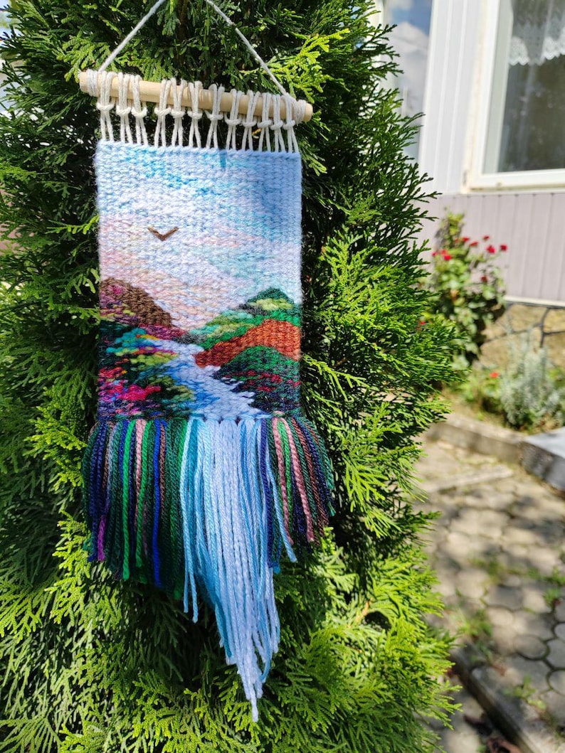 Mini Small Woven Wall Hanging | Weave Weaving Tapestry Ornaments ...