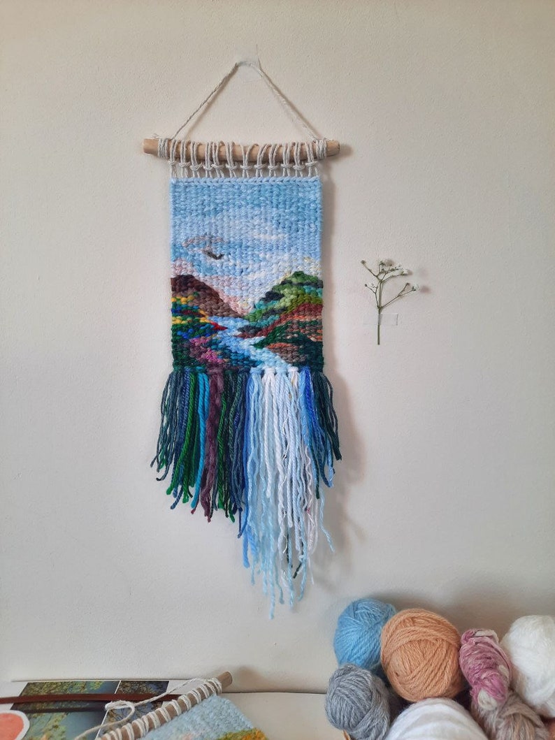 Mini Small Woven Wall Hanging Weave Weaving Tapestry - Etsy UK