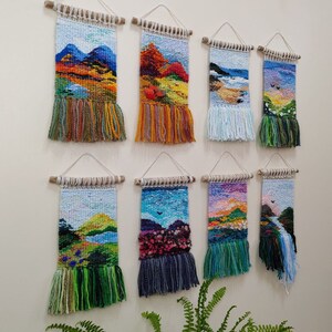 Mini Small Woven Wall Hanging Autumn Weave Weaving - Etsy UK