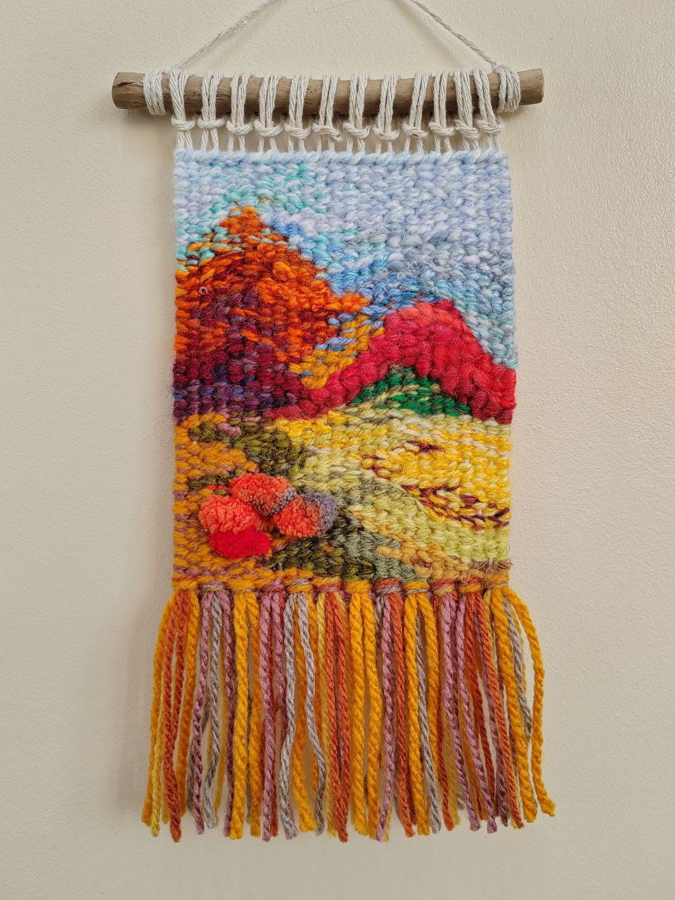 Mini Small Woven Wall Hanging Autumn Weave Weaving - Etsy UK