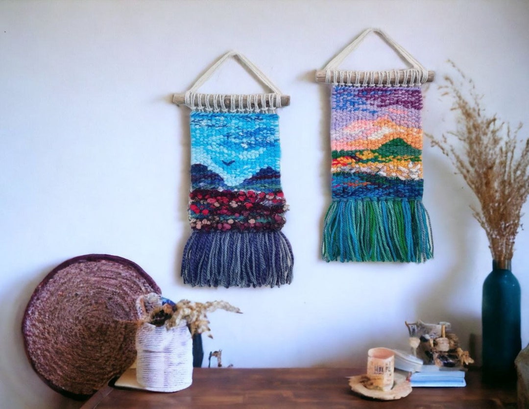 Mini Small Woven Wall Hanging Weave Weaving Tapestry - Etsy