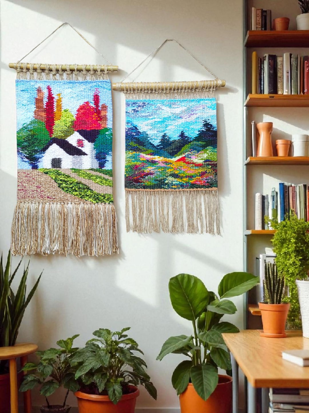 Woven Wall Hanging | House Warming Gift | House Wall Hanging | Textile ...