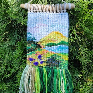 Mini Small Woven | Wall Hanging Autumn | Weave | Weaving Tapestry ...