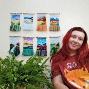 Mini Small Woven Wall Hanging Autumn Weave Weaving - Etsy UK