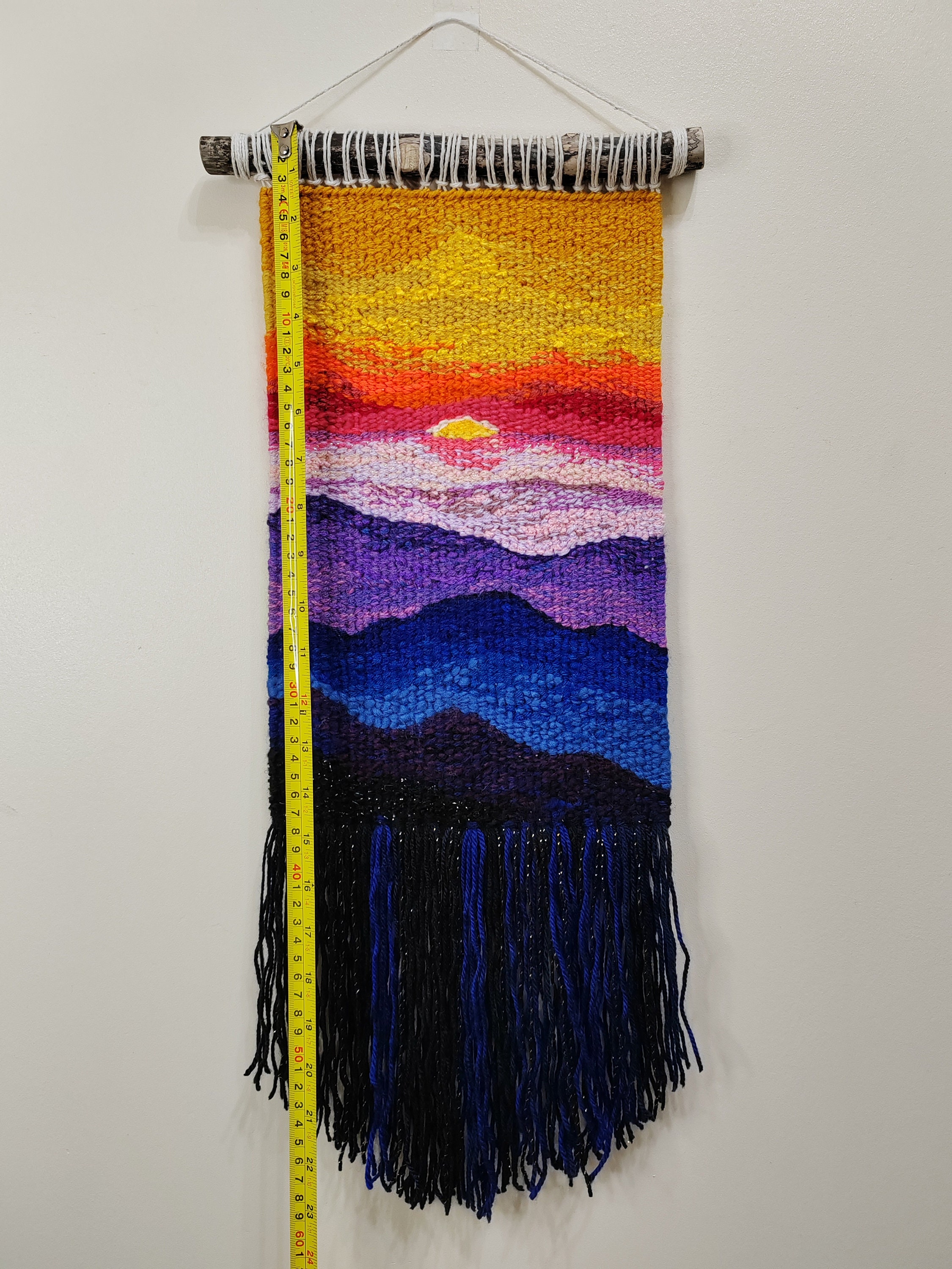 Handmade Tapestry Sunset | Woven Wall Hanging | Wall Decor Weaving ...