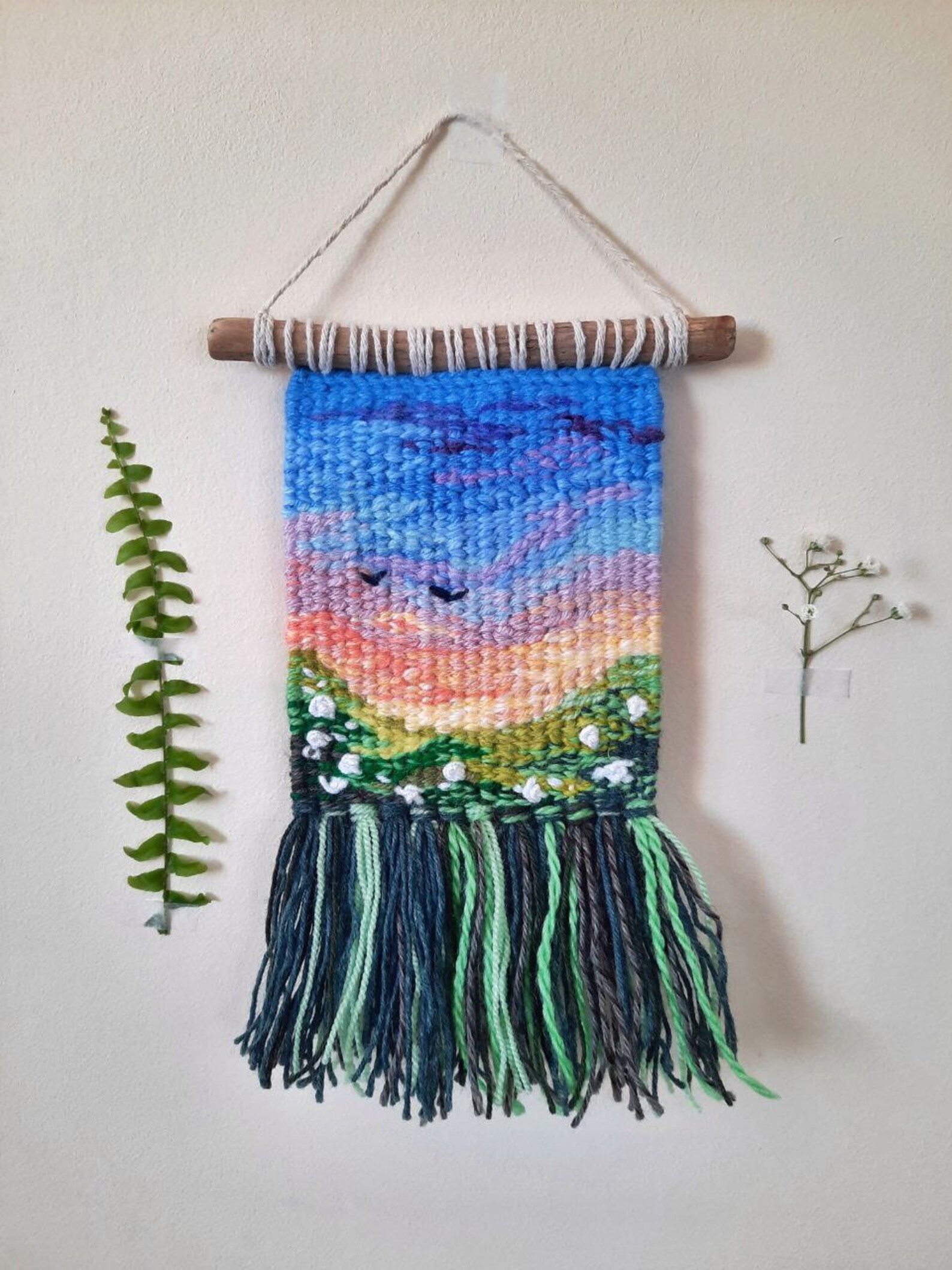 Handmade Tapestry Sunset | Woven Wall Hanging | Wall Decor Weaving ...