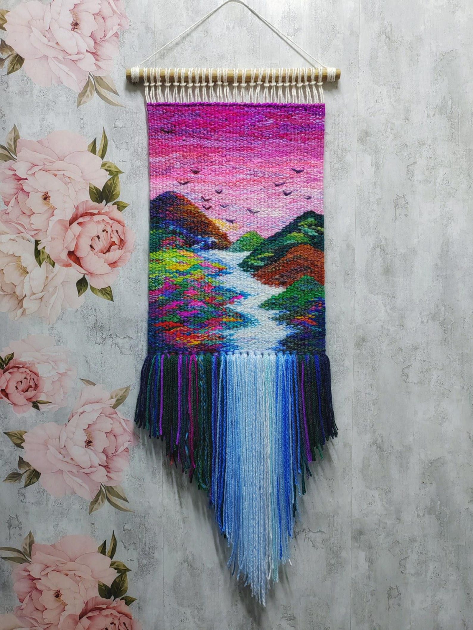 Handmade Tapestry - Waterfall | Woven Wall Hanging | Wall Decor ...