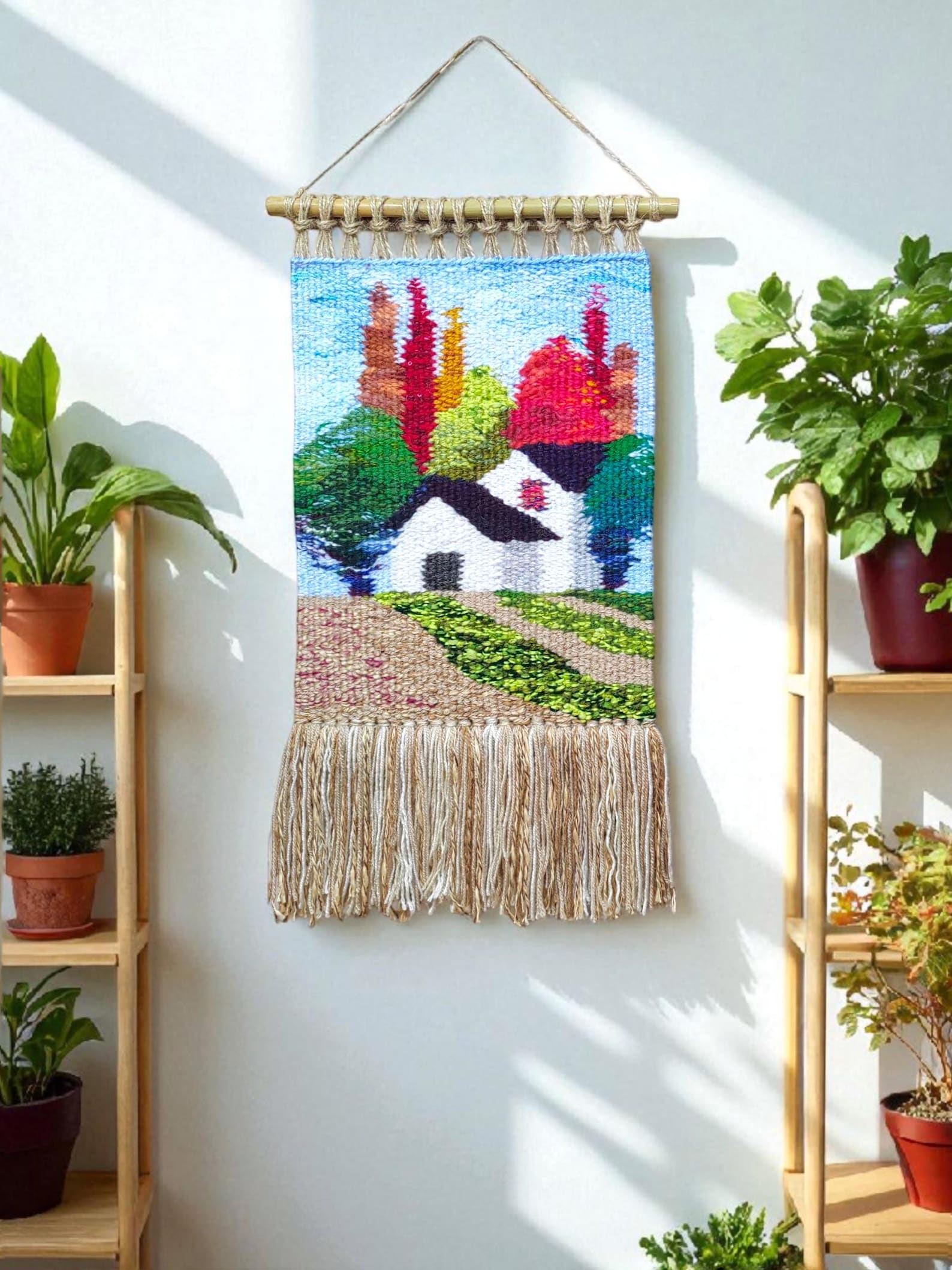 Woven Wall Hanging | House Warming Gift | House Wall Hanging | Textile ...