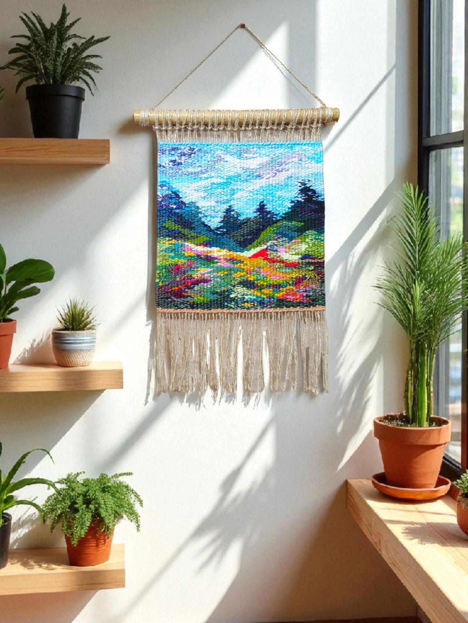 Woven Wall Hanging | House Warming Gift | House Wall Hanging | Textile ...