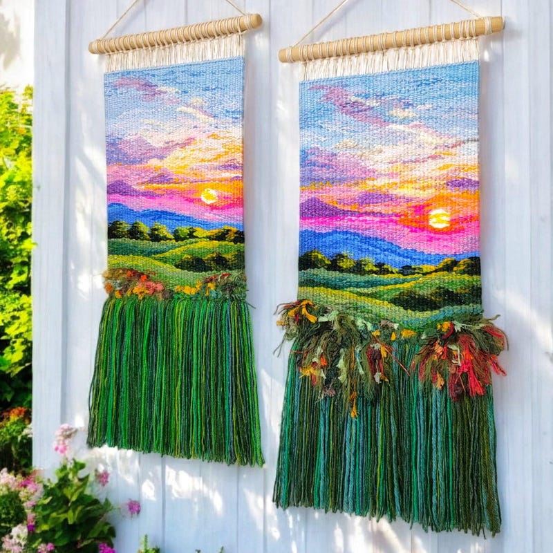 Handwoven Tapestry Art - Etsy