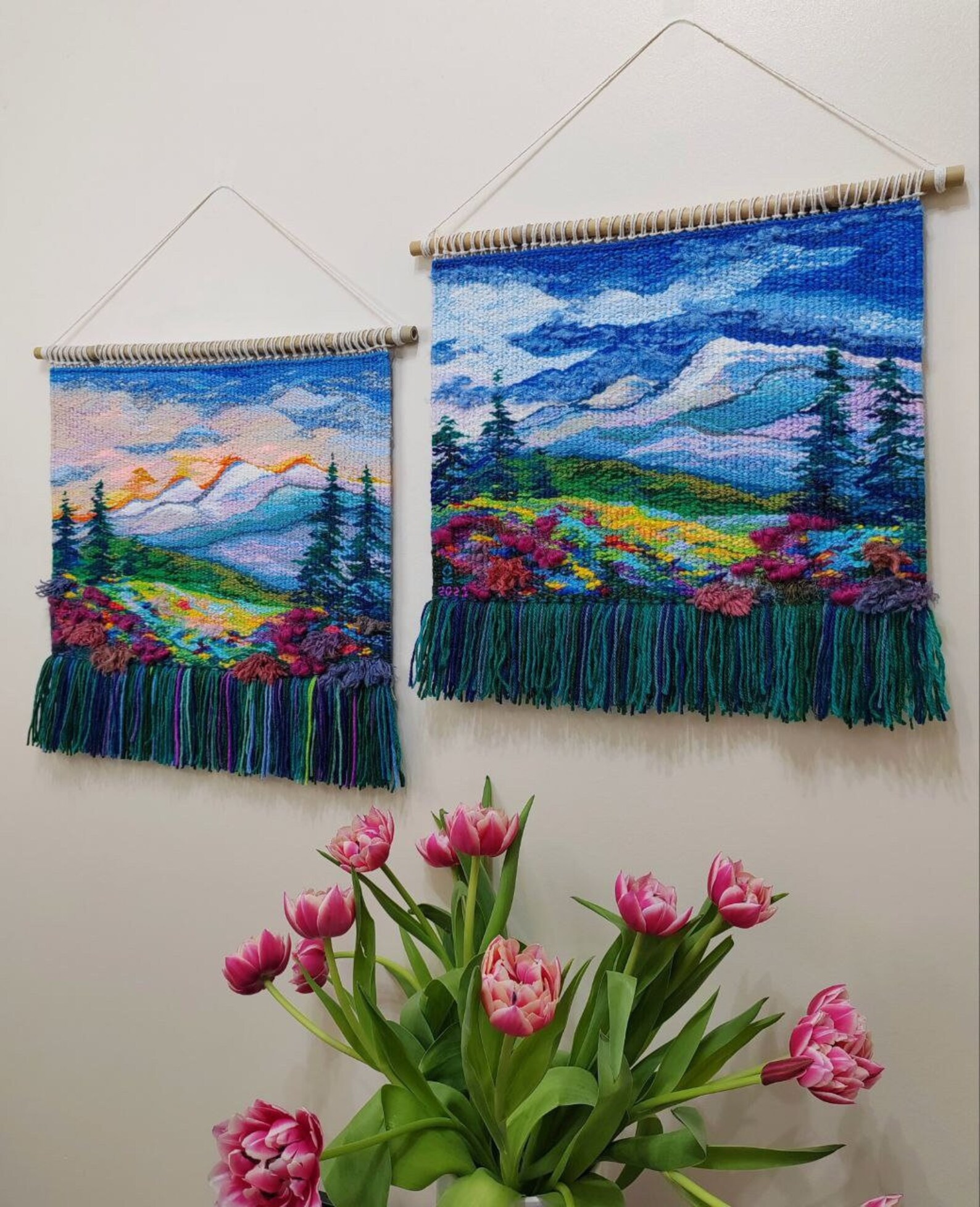Woven Wall Hanging | Wall Decor Weaving | Mountain Macrame | Wall ...
