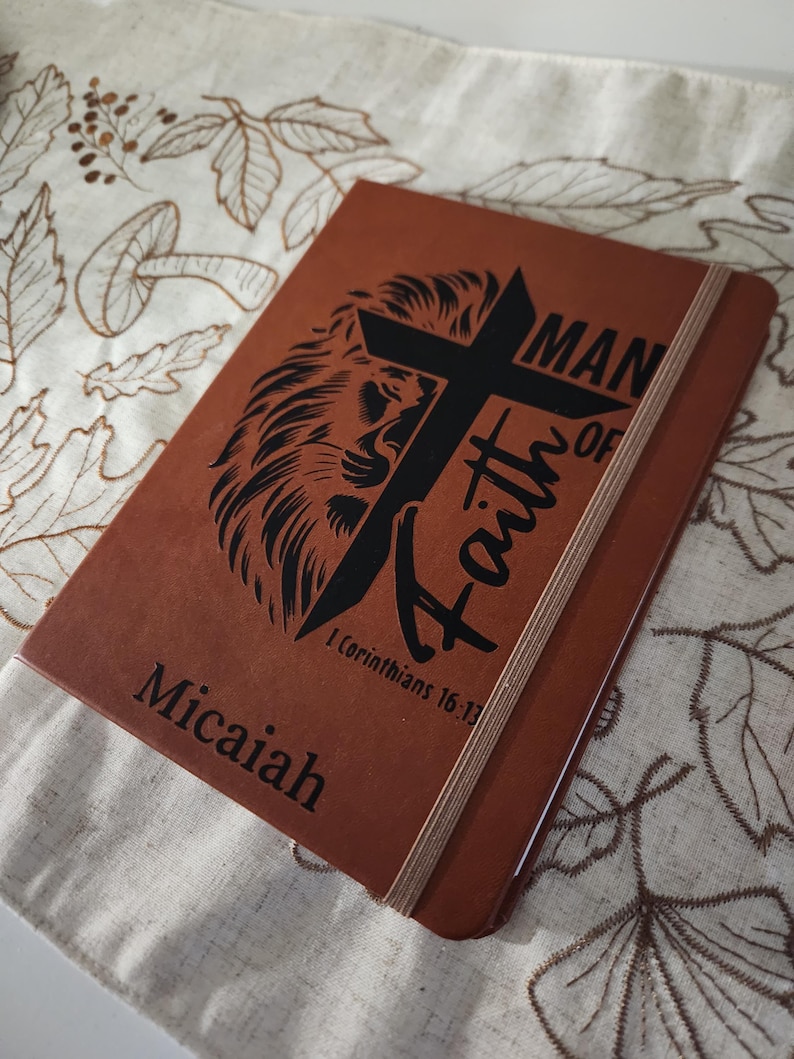 Personalized Man of Faith Note Book- Prayer Journal- Custom Gift ...