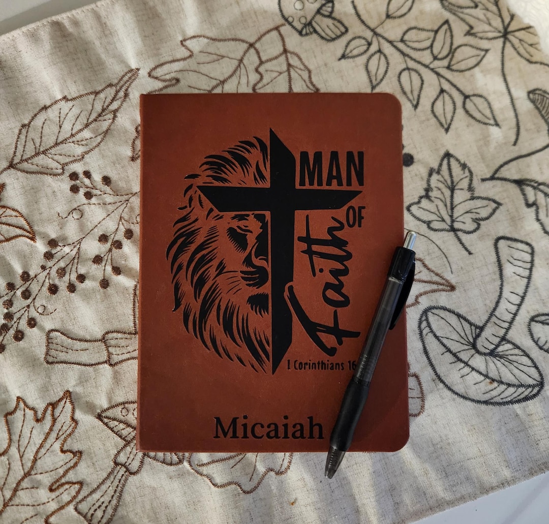 Personalized Man of Faith Note Book- Prayer Journal- Custom Gift ...