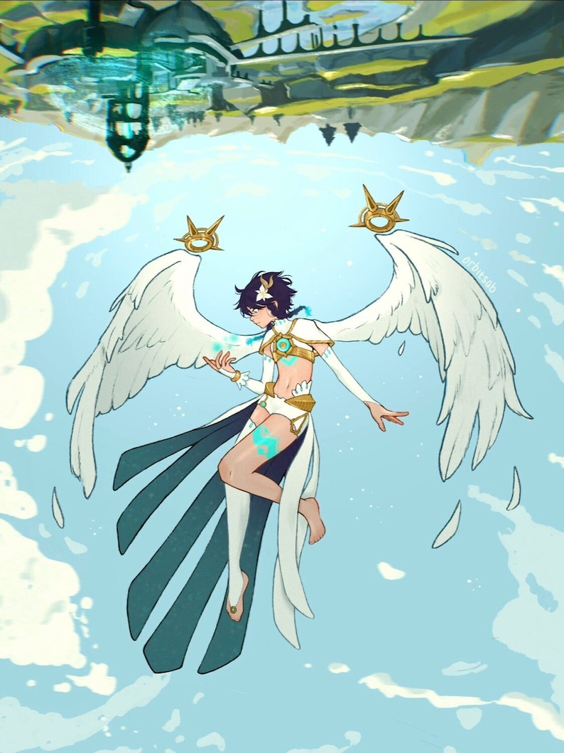 Genshin Impact Anemo Archon Barbados Fine Art Print - Etsy