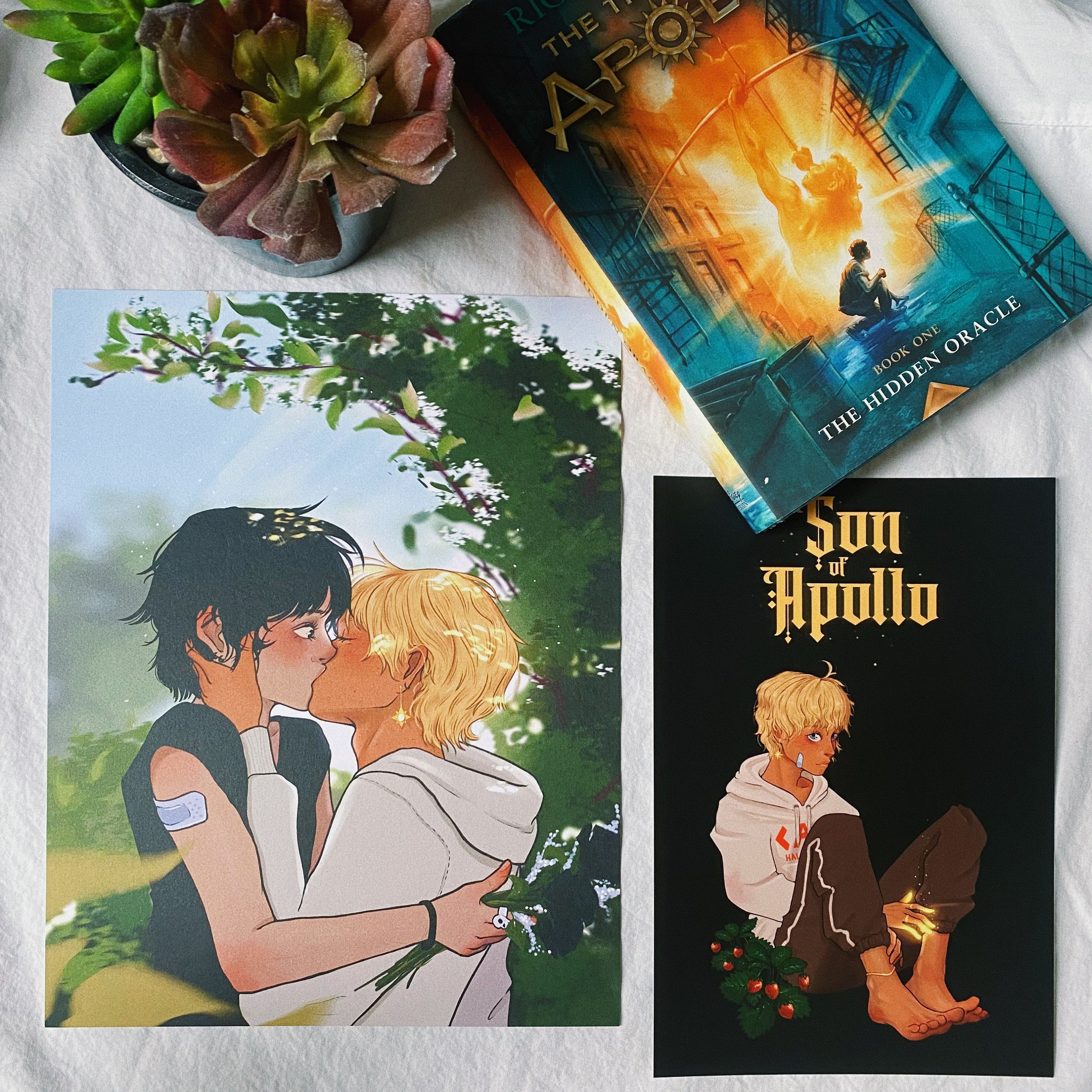 Solangelo Kiss Fine Art Print the Heroes of Olympus - Etsy