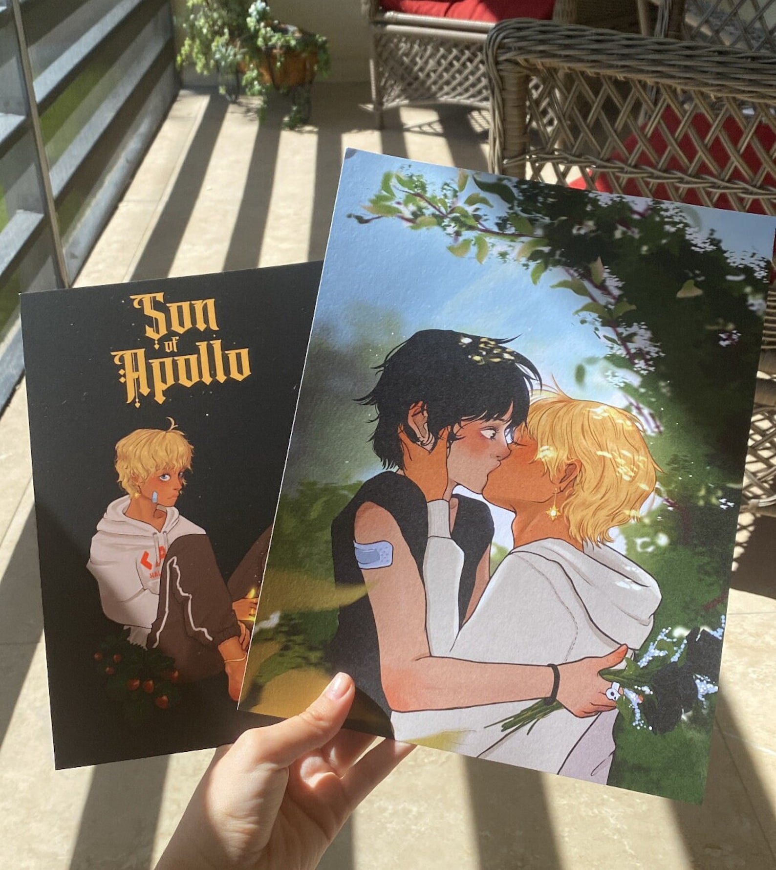 Solangelo Kiss Fine Art Print the Heroes of Olympus - Etsy