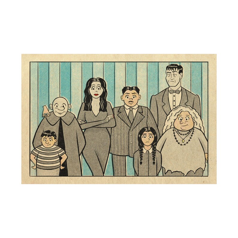The Addams Family Vintage Comic Film Art Print - Etsy