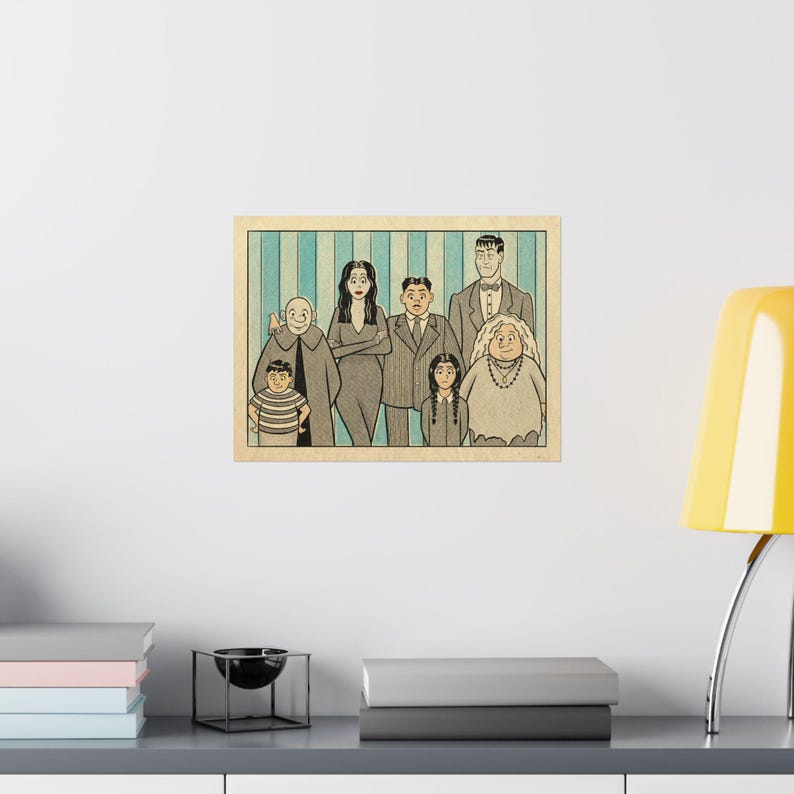 The Addams Family Vintage Comic Film Art Print - Etsy