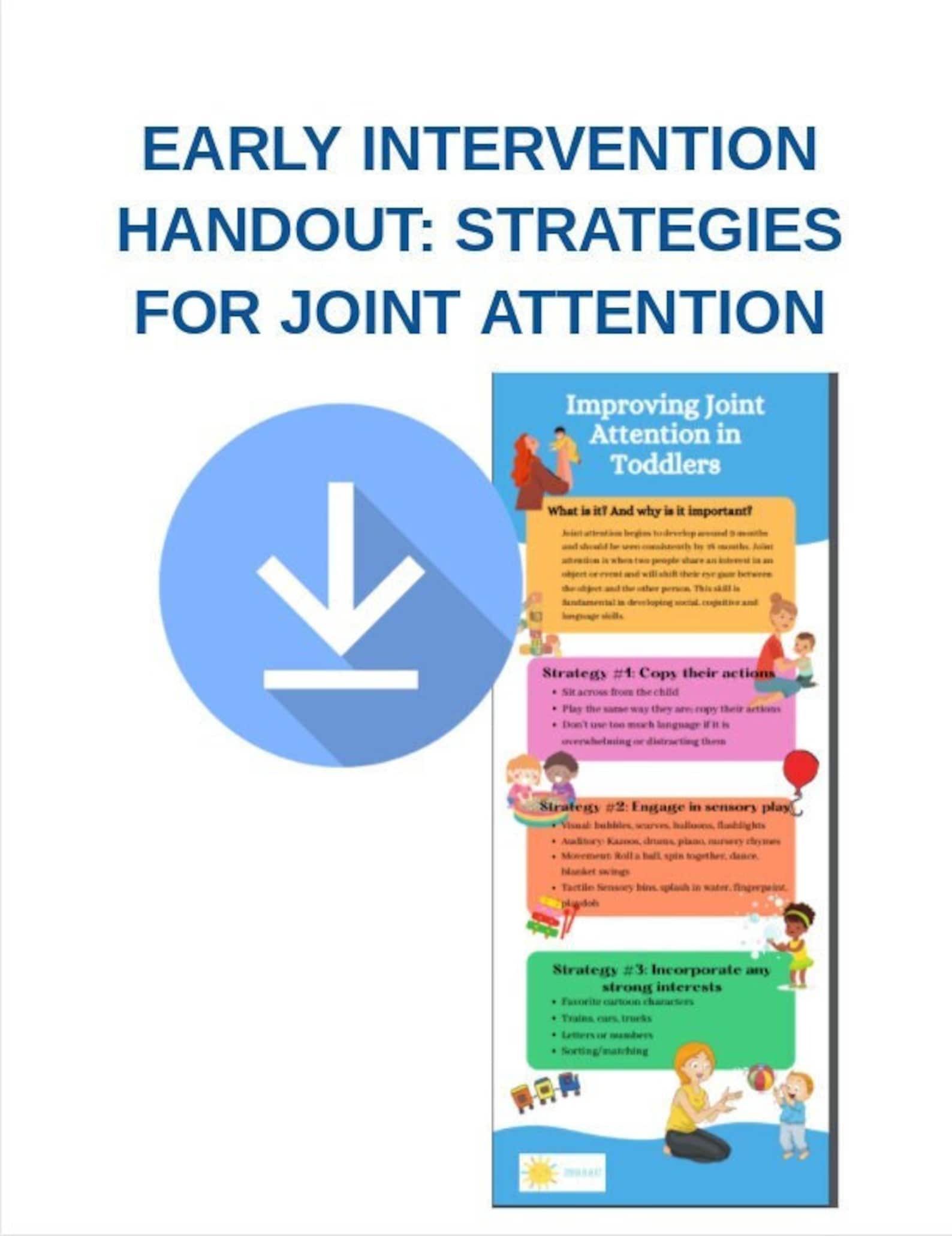 Early Intervention Handout: Joint Attention - Etsy