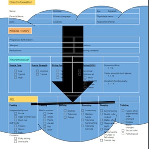 Occupational Therapy Early Intervention Evaluation Template Form - Etsy