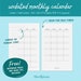 Undated Monthly Printable Calendar Pages | ADHD Planner, Two Page ...