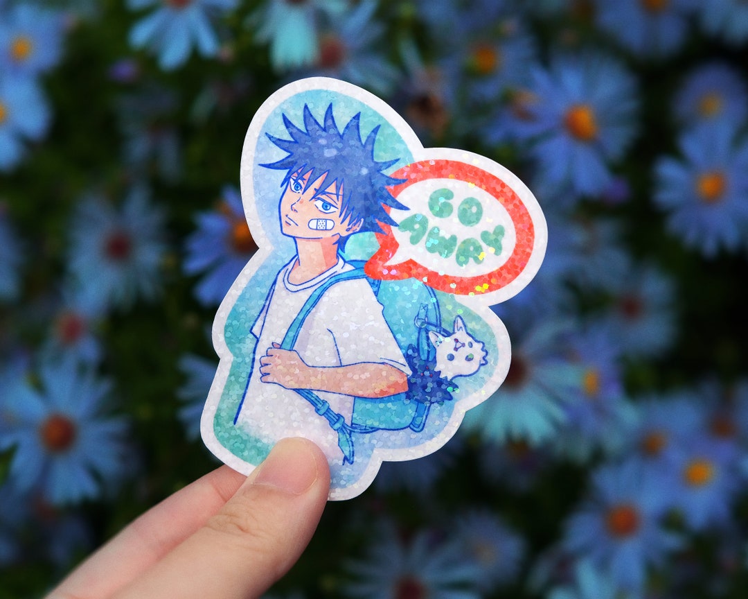 Go Away Sticker | Holographic Chibi Kawaii Cute Aesthetic - Etsy