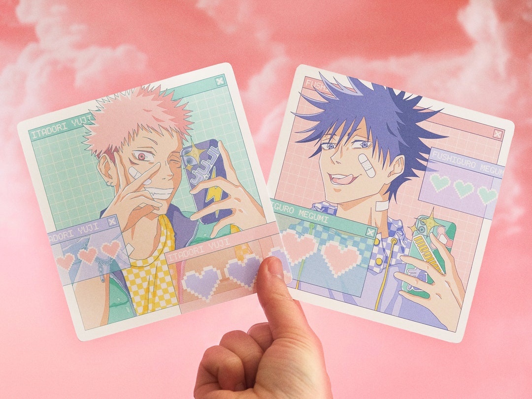 Cursed Duo Selfie | 5x5 | Pastel Y2k Kawaii Aesthetic Art Prints - Etsy
